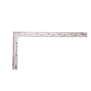 Jutagoss 150mmx300mm/(6"x12") Thickened High-end Square Stainless Steel Framing Square Right Angle Ruler Thicken Try Square Ruler Tools for Carpenter Engineer 1Pcs