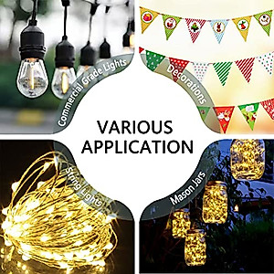 RINLAIN Outdoor String Light Poles 2 Pack, 8.3ft Height Adjustable Metal Stand Pole with Hooks for Hanging String Lights，Garden, Backyard, Patio Lighting Stand for Parties, Wedding (Black)