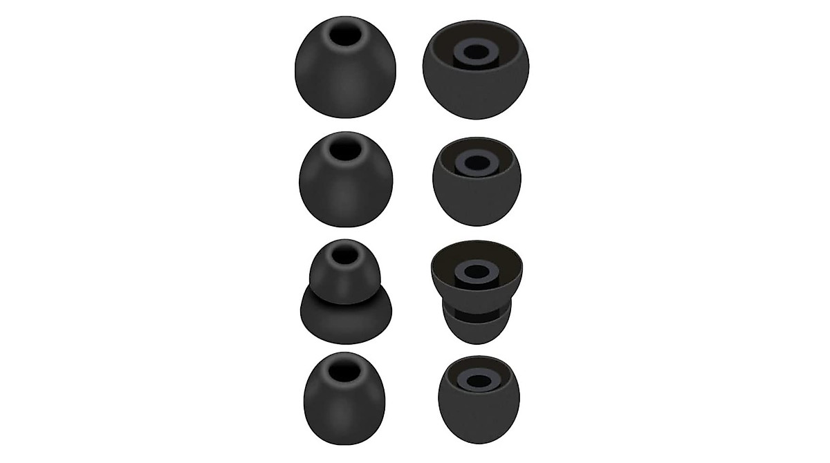 JNSA 8pcs Black Silicone Ear Tips for Powerbeats Pro | Boost Comfort