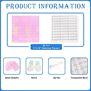 Shimmer Wall Backdrop Panels 24PCS Square Pink Sequin Shimmer Backdrop Decor for Wedding, Anniversary, Birthday Party Decoration.