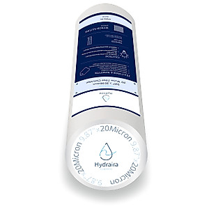 Hydraira 4-Pack 20 Micron 9.87” x 2.5” Sediment Water Filter Replacement Cartridge for Any Standard RO unit | Whole House RO System | Whole House Sediment Filtration CG9870020