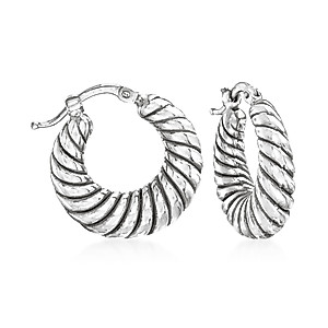 Ross-Simons Italian Sterling Silver Jewelry Set: 3 Pairs Of Hoop Earrings