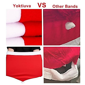 yoktiuva 6 Pcs Christmas Chair Covers, Red Santa Hat Dining Chair Slipcovers, Christmas Chair Back Covers Kitchen Chair Covers for Xmas Christmas Holiday Festival Party Decoration Indoor