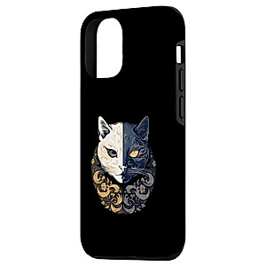iPhone 13 Pro yin yang cats cat cute kitty anime kawaii Case
