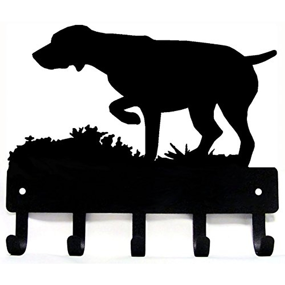 The Metal Peddler GSP on Point - German Shorthaired Pointer Dog - Key Holder for Wall - Small 6 inch Wide - Made in USA; Gift for Dog Lovers