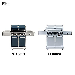 Kenmore Elite PA-20382 65" BBQ Grill Cover, Heavy Duty Weatherproof Fabric for Outdoor Patio Backyard, Fits Grills up to 65" Width, Gray