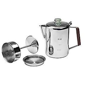 Texsport 9 Cup Stainless Steel Percolator Coffee Maker for Outdoor Camping