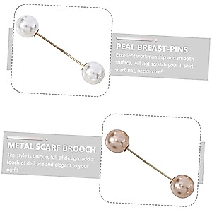 RORPOIR 10pcs Anti Exposure Brooch Silk Scarf for Hair Pearl Brooch Wedding Decoration Pearl Corsage Cardigan Collar Clip Peal Breast Scarf Brooch Pin Shawl Buckle Shawl Brooch Pendant