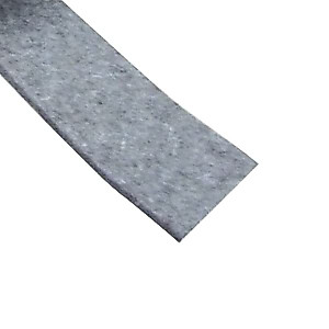 3/8" Thickness 2" Wide x 10 Ft. Gray Smooth Wool Fiber Felt F13 Strip with Plain Backing