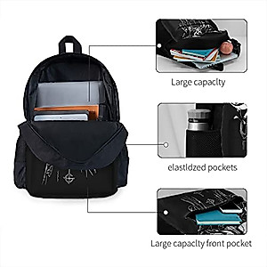 LIODFGLER ghost band logo unisex Lightweight backpack Traveling Backpack Multifunctional Cute Cool Lightweight Backpack Large Capacity