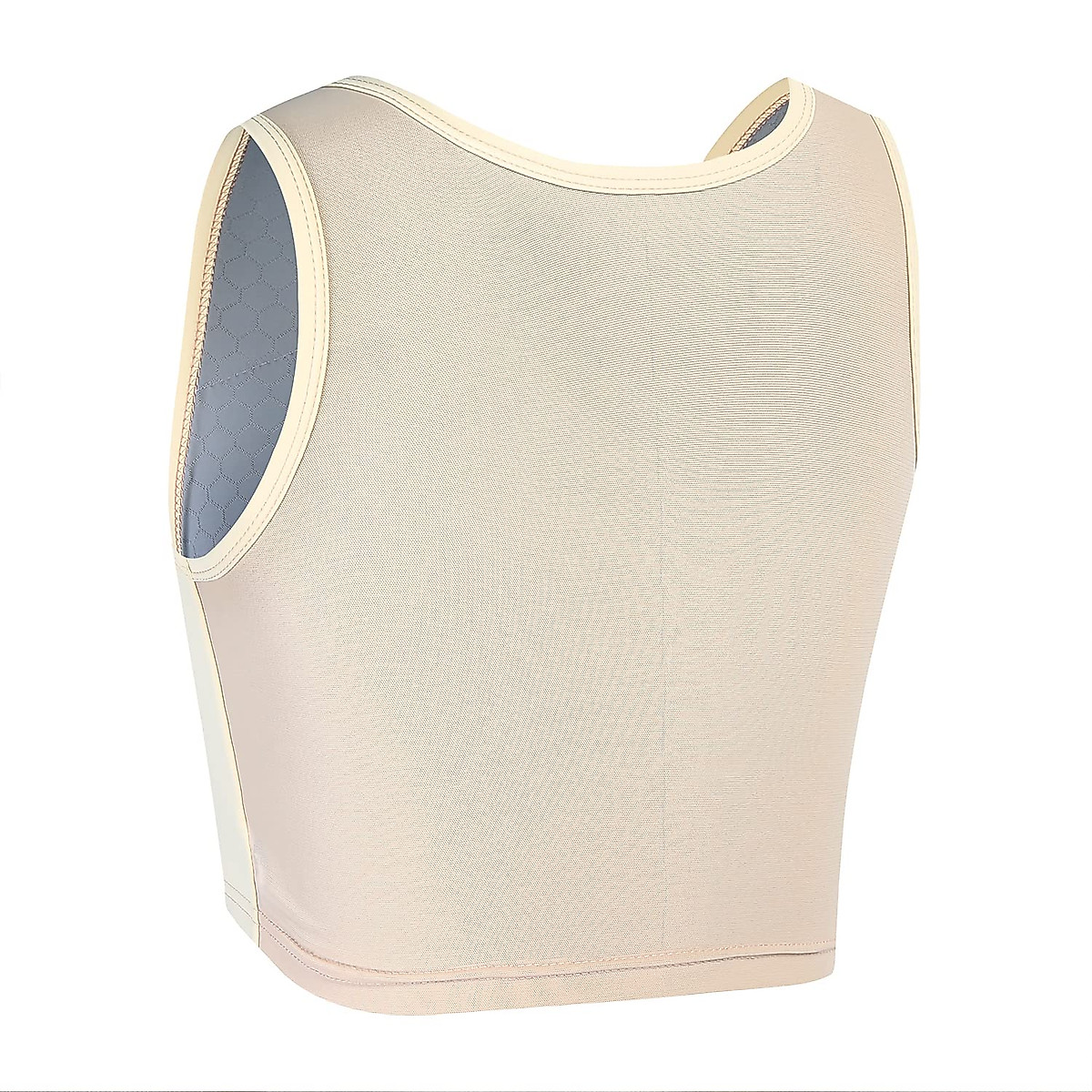 JARAZIN Chest Binder for Transgender Women Tomboy FTM Breast Binder Bra Pullover Tank Top (XX-Large, Nude)