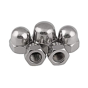 EPMANN Hex Acorn Nut UNC 8#, 10#, 1/4", 5/16", 3/8" 304 Stainless Steel Hexagon Decorative Semicircle Cap Cover Nuts Dome Nuts (Color : 5/16''-18 2pcs)