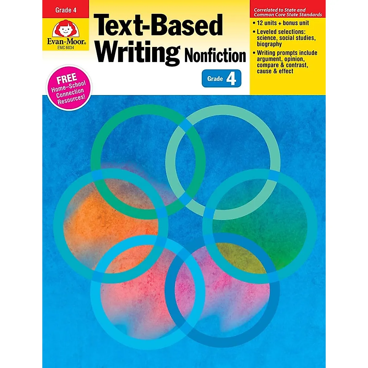 Evan-Moor Text-Based Writing: Common Core Mastery Book, Grade 4