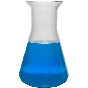 Plastic Erlenmeyer Flask Set - 5 Sizes - 50, 100, 250, 500, and 1000ml, Karter Scientific 230D9