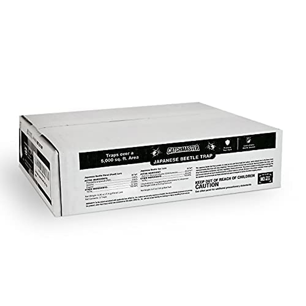 Japanese Beetle Bag Trap by Catchmaster - 3 Pack, Ready to Use Outdoors. Insect Bug Pest Plant Protection Dual Pheromone Food Lure System Season Disposable Easy Maximum Coverage Secure