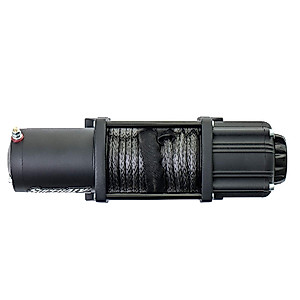 SuperATV 4500 lb Winch For UTV/ATV | Complete Black Ops Winch Kit | Waterproof Seals And Solenoid | 1.3 HP Motor | 166:1 Gear Ratio