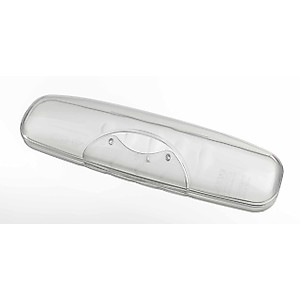 RADIUS Toothbrush Big Brush with Replaceable Brush Head BPA Free ADA Accepted - Right Hand - Marble Brush with Clear Case