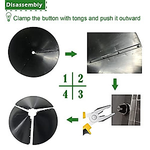 Fandature 19 Inch PP Squirrel Proof Baffle for Protecting Outside Pole Bird Feeders and Bird Houses, Hang Mount Raccoon and Squirrel Guard Stopper for Shepherd Hooks - Black, 1 Pack