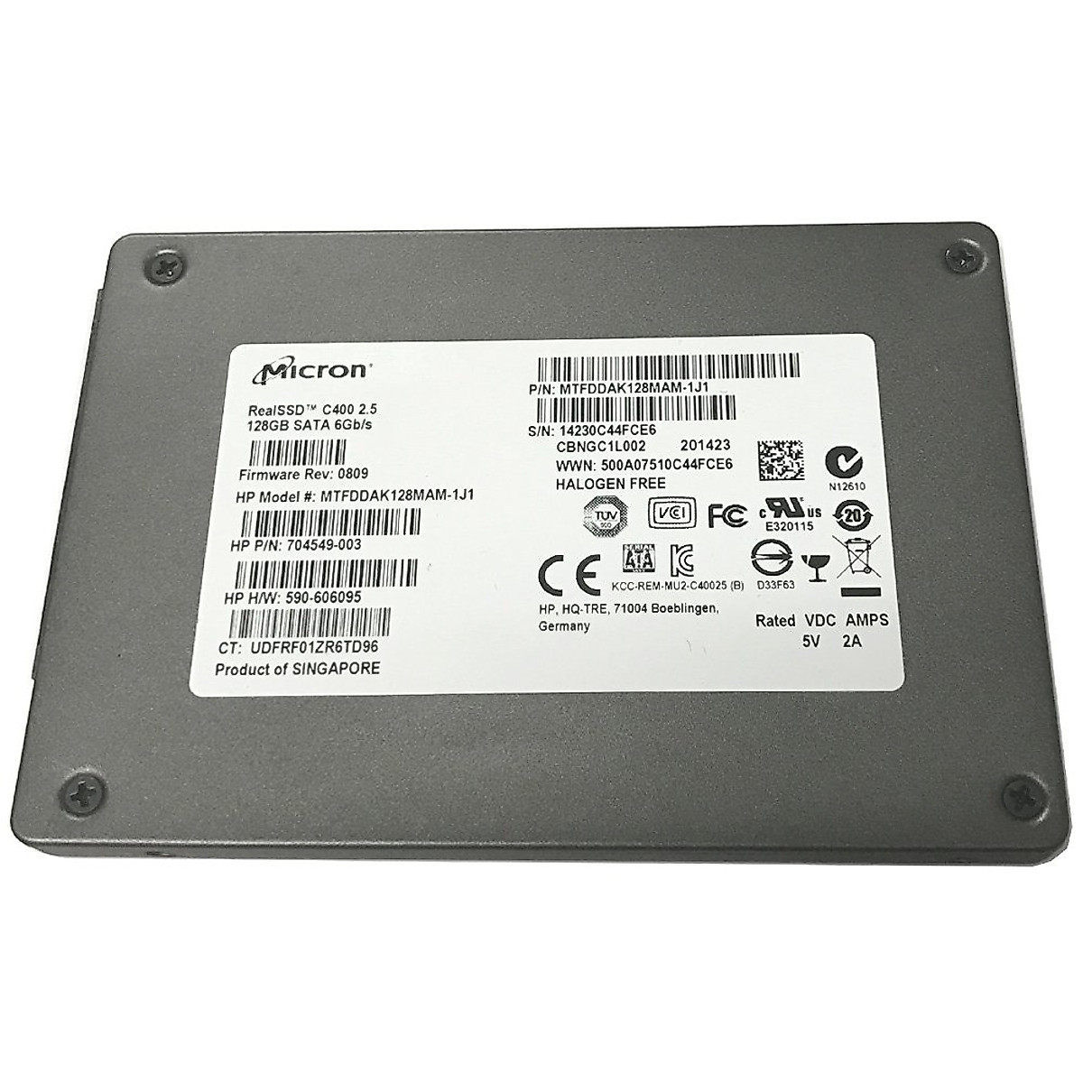 Micron RealSSD C400 128GB 2.5-inch SATA III MLC (6.0Gb/s) Internal Solid State Drive (SSD) MTFDDAK128MAM-1J1 - New OEM w/ 3 Years Warranty