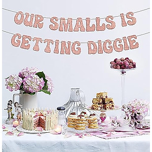 Our smalls is getting biggie banner, 1st Birthday Decorations，Notorious The Big One Biggie 1st Birthday Decor For Kids, Hip Hop Theme First Birthday Baby Shower Party Supplies Rose Gold Glitte.