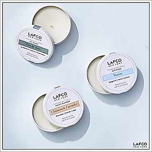 LAFCO NEW YORK – Travel Sized Scented Candle in Ski House Feu de Bois with Hints of Sandalwood, Leather Accord and Frankincense (4 oz.)
