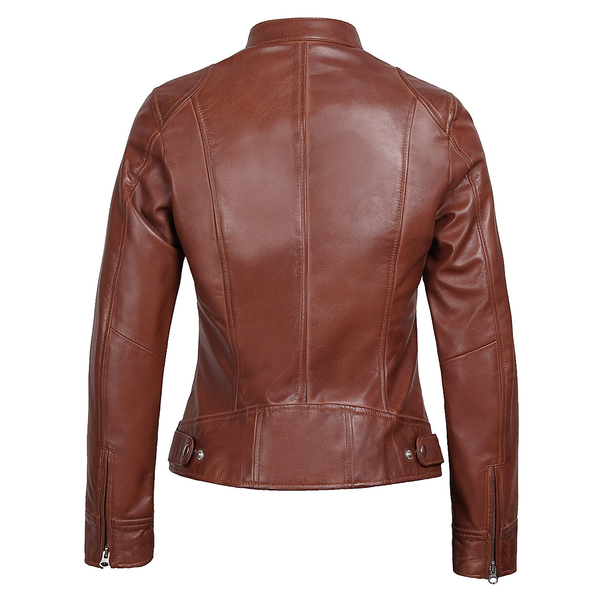 Decrum Womens Brown Leather Jackets Women - Womens Leather Jackets | [1315004] Ddge Cognc, L