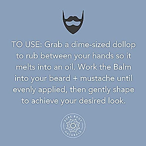 Pure Body Naturals Natural Beard Balm and Mustache Wax - Non-Greasy Conditioner for Beard Growth and Softening, Amber Musk Scent - 1.75 oz