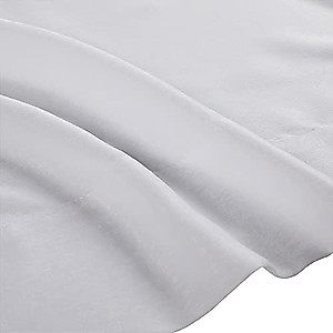 TWOPAGES Luxury Sheer Curtain with Pinch Pleat Top for Living Room Kitchen White Light Filtering Curtain Elegant Window Treatment Panel (1 Panel, 52Wx106L)