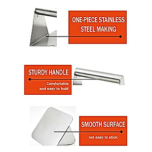 GOLDMAN GRILL Burger Press - Square 5.5inch Stainless Steel Burger Smasher- Perfect Griddle Accessories for Flat Top Grill and Skillet-Nonstick Meat Patty Smasher-Dishwasher Safe