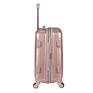 kensie Women's Alma Hardside Spinner Luggage,Expandable, Rose Gold, 3 Piece Set (20/24/28)