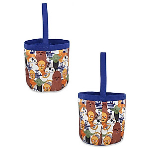 Disney Star Wars Yoda Collapsible Nylon Basket Bucket Tote Bag (One Size, Blue)