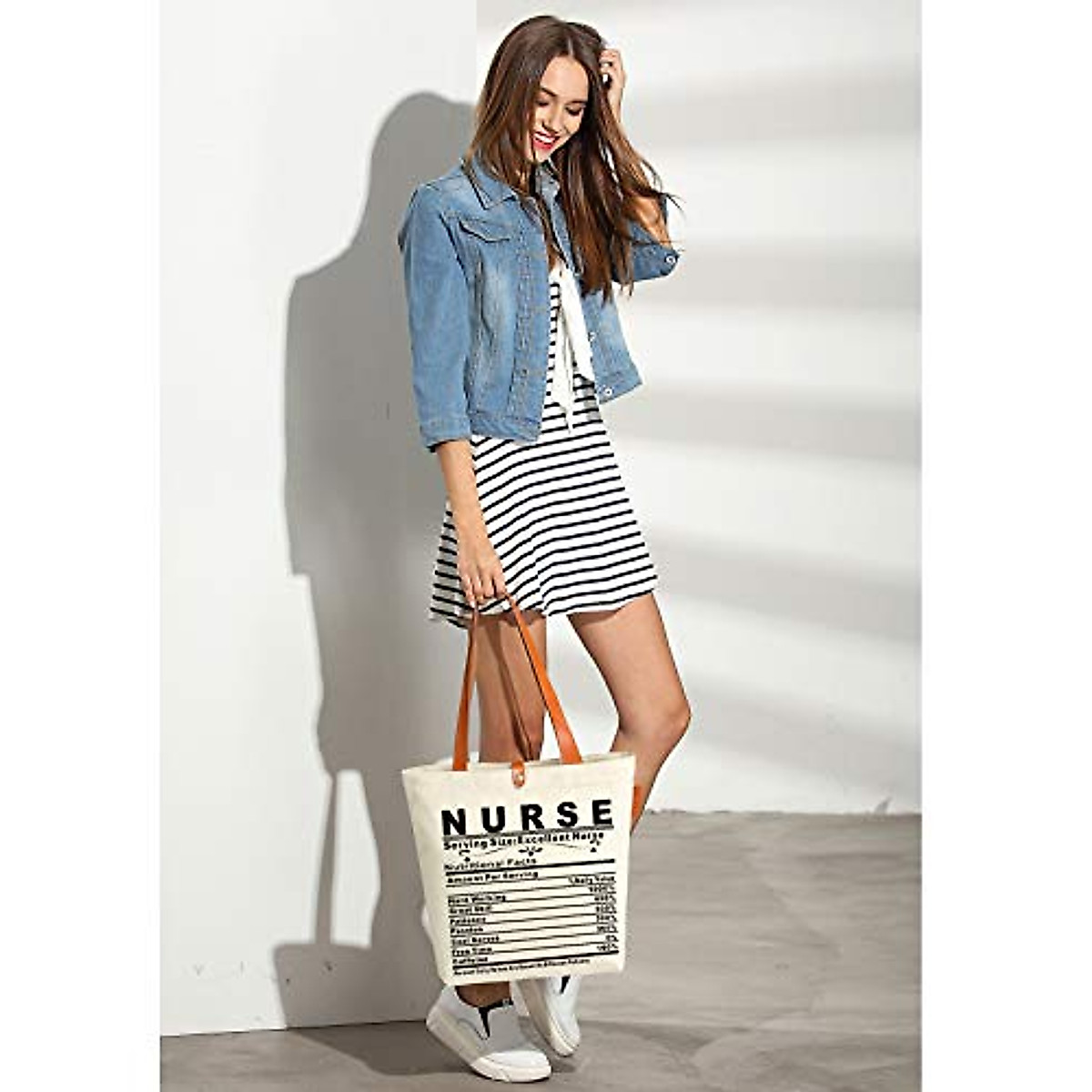 So'each Canvas & Beach Tote Bag Excellent Nurse Gift Graphic Handbag Shoulder Bag