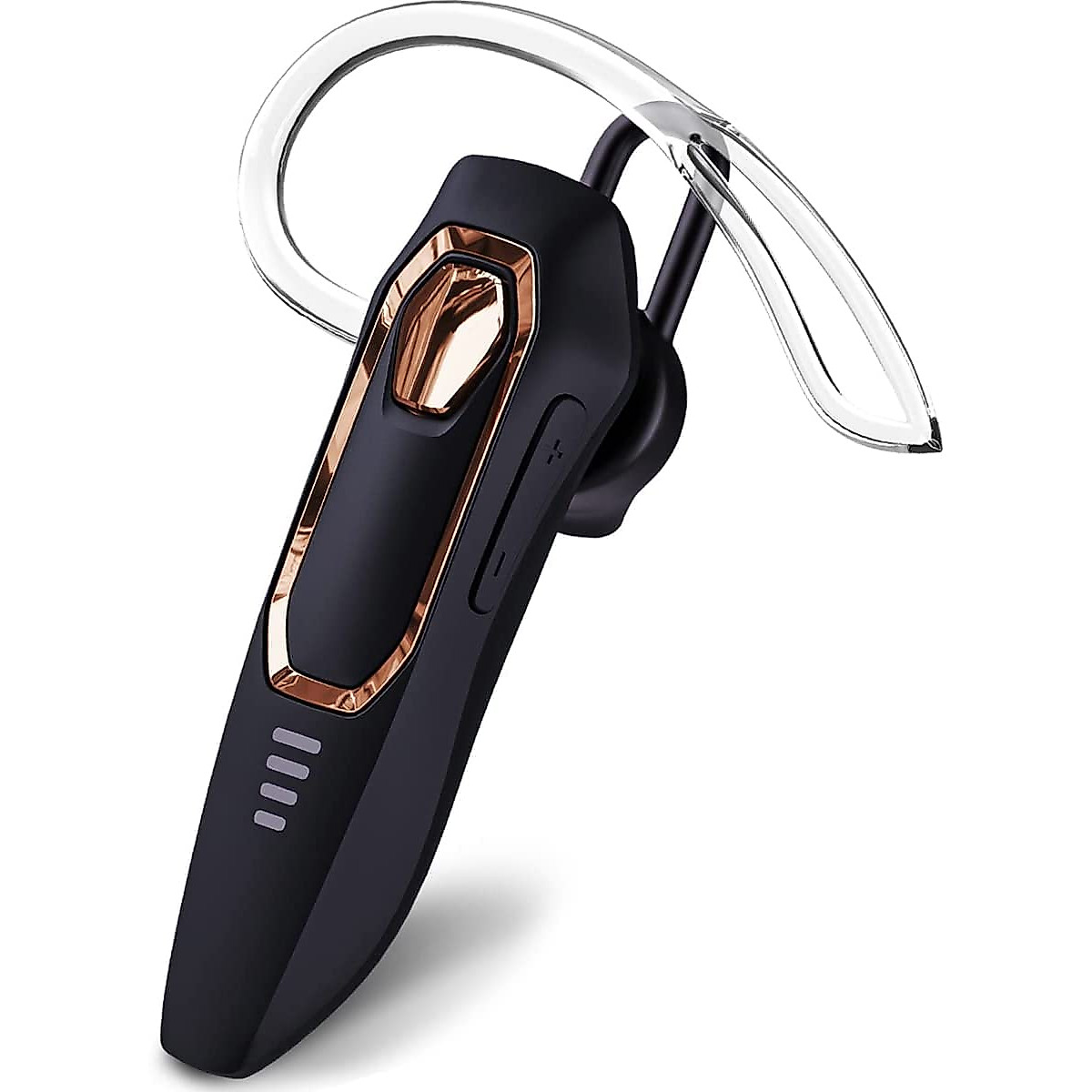 Sellwell Bluetooth Earpiece, 30H Talking Time Wireless Headset, ENC Noise Canceling with Mic Hands-Free Bluetooth Headset, Call Reminder Function for Driving/Business/Office/Conference Phone, Gold