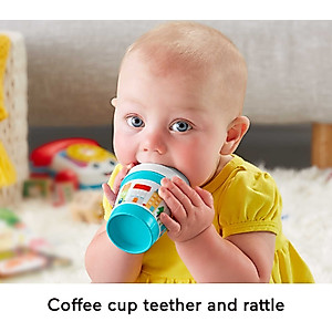 Fisher-Price Work From Home Toy Set, 3 take-along baby toys and teether for infants ages 3 months and up