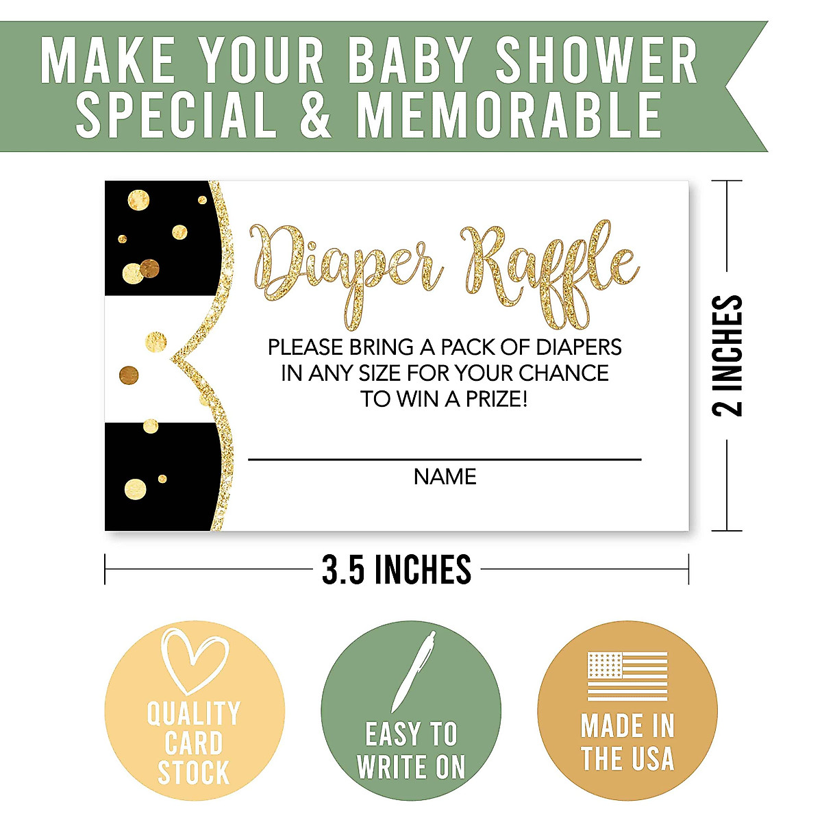 25 Baby Shower Diaper Raffle Tickets For Baby Shower Games To Play - Black Baby Shower Games Gender Neutral, Diaper Raffle Cards, Baby Raffle Tickets, Baby Shower Invitation Inserts, Baby Shower Ideas