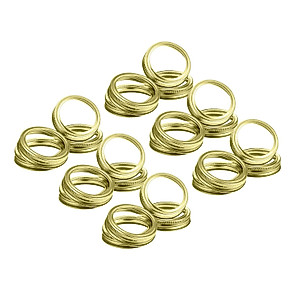 GOLDEN HARVEST 24 Pieces WIDE MOUTH Canning Jar Replacement Metal Rings Practical Screw Jar Bands Leak Proof Tinplate Metal Bands Rings, Compatible with Mason Jar (Gold)