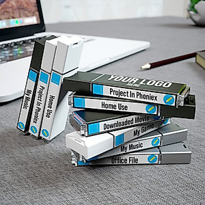 Customized USB Flash Drive Personalized Memory Stick with Writable Labels Logo Printed Jump Drive 8GB 100 PACK