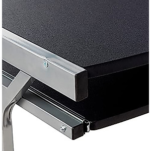 Target Marketing Systems Berkeley Mobile Desk with Pull Out Keyboard Tray and Lockable Wheels, Modern Rolling Laptop Table Ideal for Working from Home, 27.5", Black