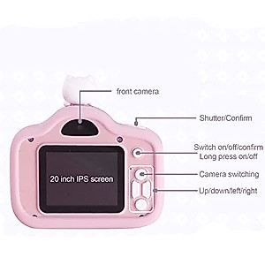 Children's High-Definition Front and Rear Single Shot 2000w Mini 2.0 Inch Video Camera Game Music All-in-one Camera Can Take Pictures Without Card