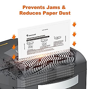 Bonsaii Paper Shredder Lubricant Sheets, 24-Pack (8.4 x 5.9 inch/Piece)