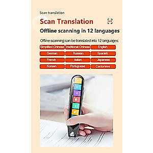 Language Translator with Camera, 5.0 LCD Touchscreen, Camera & Voice Translator, Translator Pen Scanner, OCR Reading Pen with Text to Speech, WiFi Connection, 112 Languages