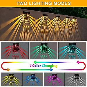 EGOBOO Solar Deck Lights for Stairs Outdoor Waterproof Led,6 Pcak Color Glow Fence Lights Solar Powered,Universal Front Yard Garden Pool Wall Wtep Post Mailbox Patio Landscape Lamps (Black)