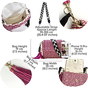 YXILEE Summer Straw Shoulder Bag Straw Small Clutch Crossbody Bags for Women Beach Cell Phone Wallet Purse Handmade Envelope