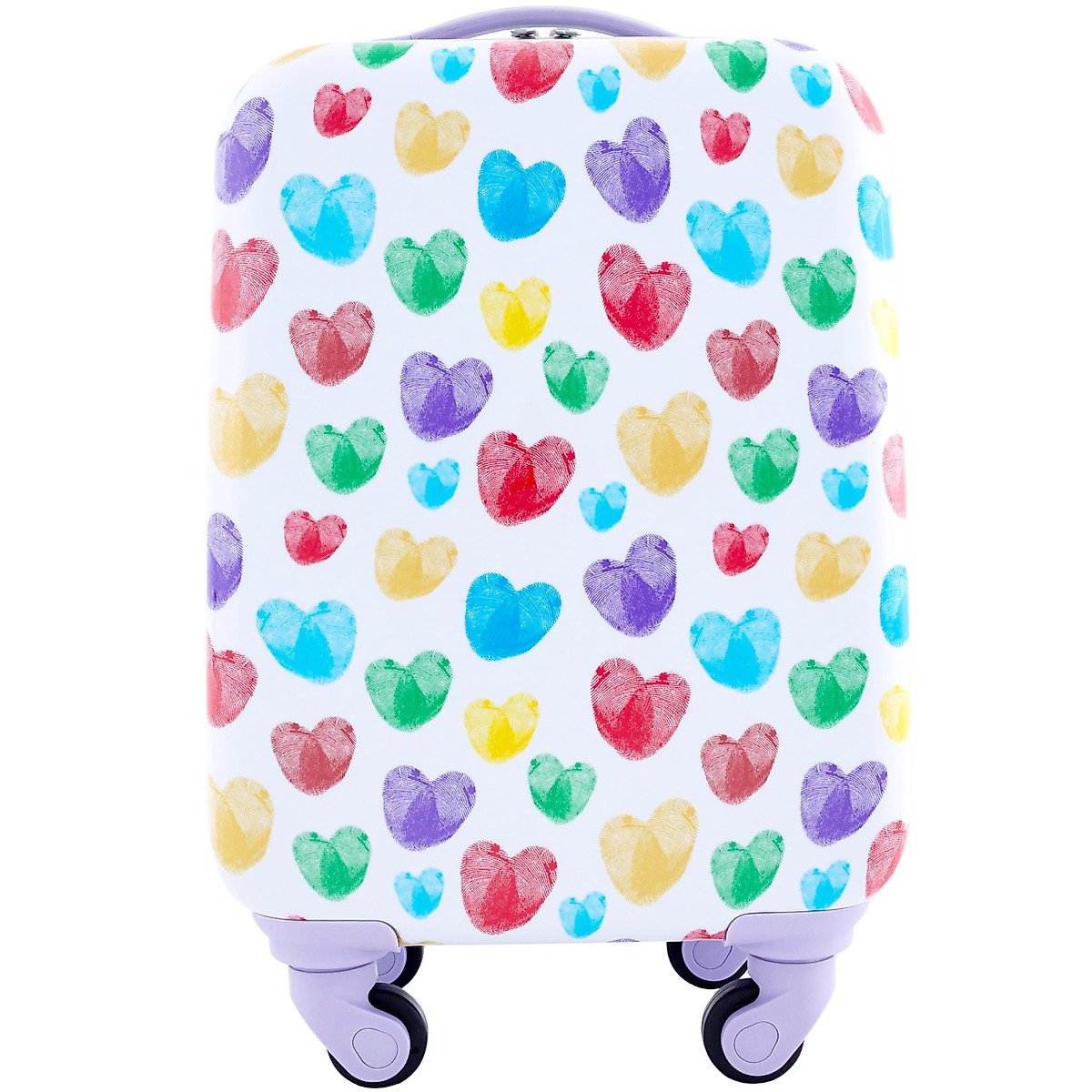 Travelers Club 5 Piece Kids' Luggage Set, Thumbprint Heart