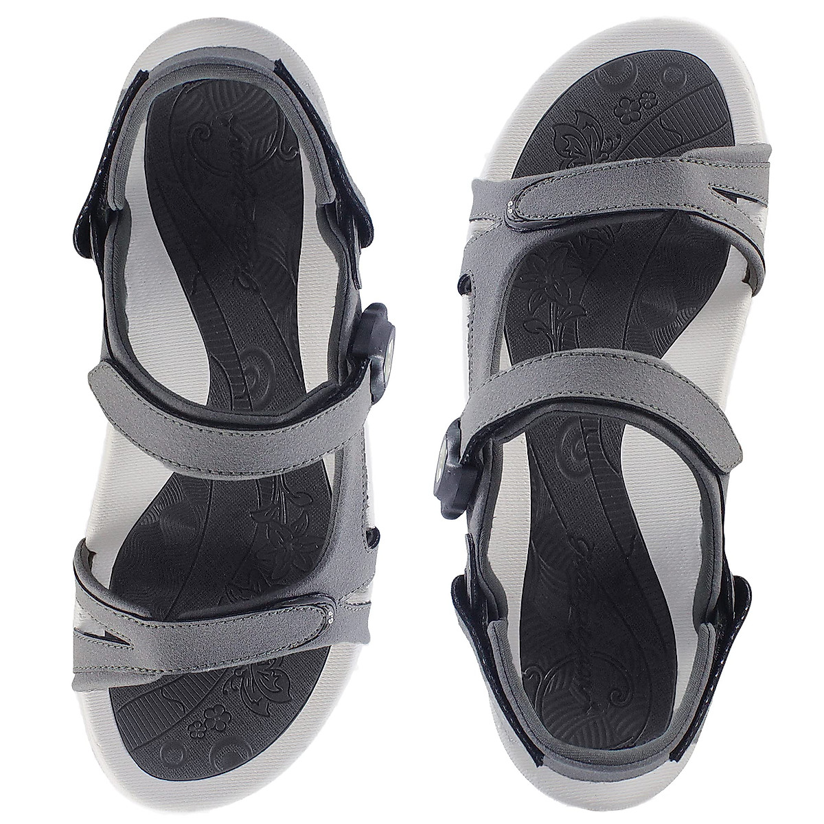 Gold Pigeon Shoes SIGNATURE Women Sandals, Water Sandal for Women Comfort Cushion Adjustable Magnetic Buckle: 9179 Grey, Size 8-8.5 (9179-grey-39)