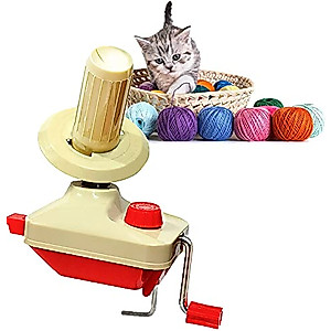 Yarn Winder by RRigo - Easy to Set Up and Use - Hand Operated Yarn Ball Winder 3.5 Ounce Capacity + 10 PCS Stitch Knitting Needles + 10 PCS Plastic Needles + 1PCS Scissors