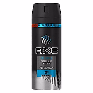 3 Pack Axe Ice Chill for Men Deodorant Body Spray, 150ml (5.07 oz)