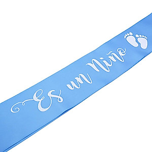 OLILLY Sash for Baby Shower ES un Niño - Banda para Baby Shower (Azul)