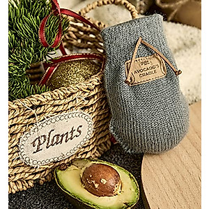 Wool Avocado's Keeper - Perfectly Ripen Avocado - Stocking Stuffer Cradle Ripener 5" H Ripen Your Avocado to Make Salads, Avocado Toast, Sandwich, Recipes, Great for Cooking, Baking, Gift (Mink Grey)