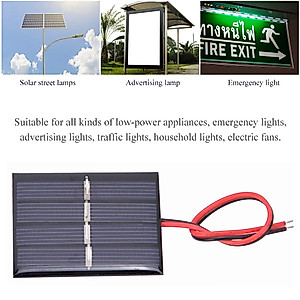 Keenso 4 Pcs Solar Panels, 0.36W 2V Solar Panel Charging Power Board and Electronic Line for Small Power Appliances Solar Panel Kit Other Mountaineering Camping Supplies